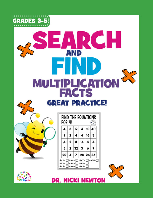 Search and Find the Equation: Multiplication Facts – Gigglenook Math Store